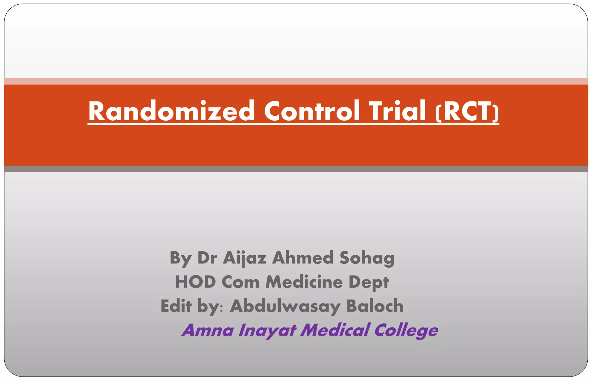 Rct | PDF | Medical Health