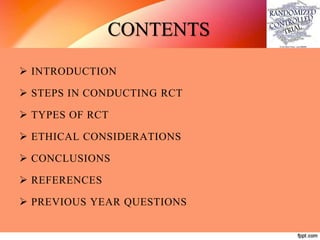 Randomized Controlled Trials | PPTX
