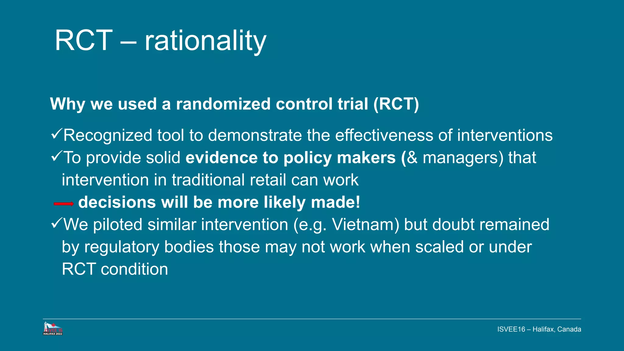 The first large scale randomized control trial in Cambodia animal ...