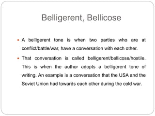 Belligerent Definition