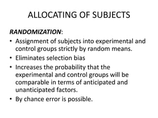 Introduction to Randomized control trial | PPTX