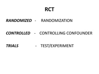 Introduction to Randomized control trial | PPTX