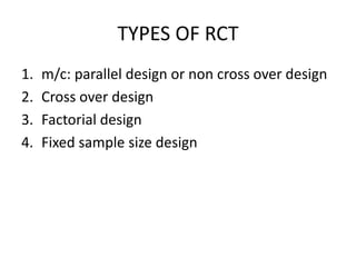 Introduction to Randomized control trial | PPTX