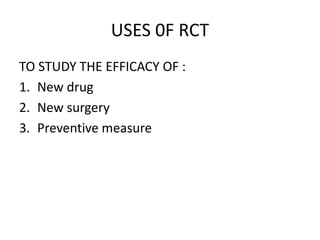Introduction to Randomized control trial | PPTX
