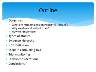 Randomized Controlled Trials (RCTs) | PPTX | Medical Health