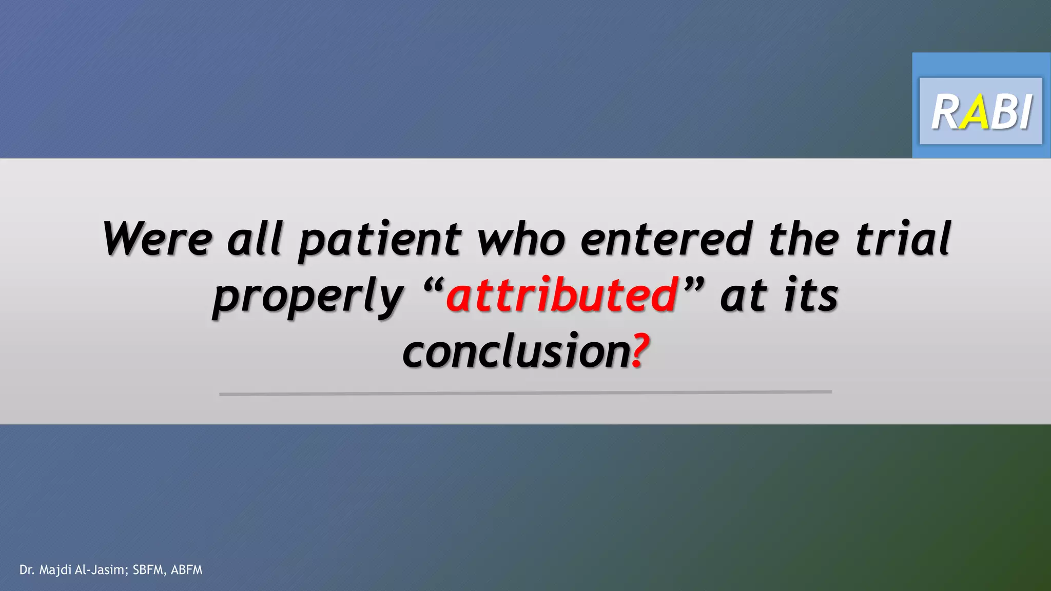 RCT Critical Appraisal - Validity | PDF