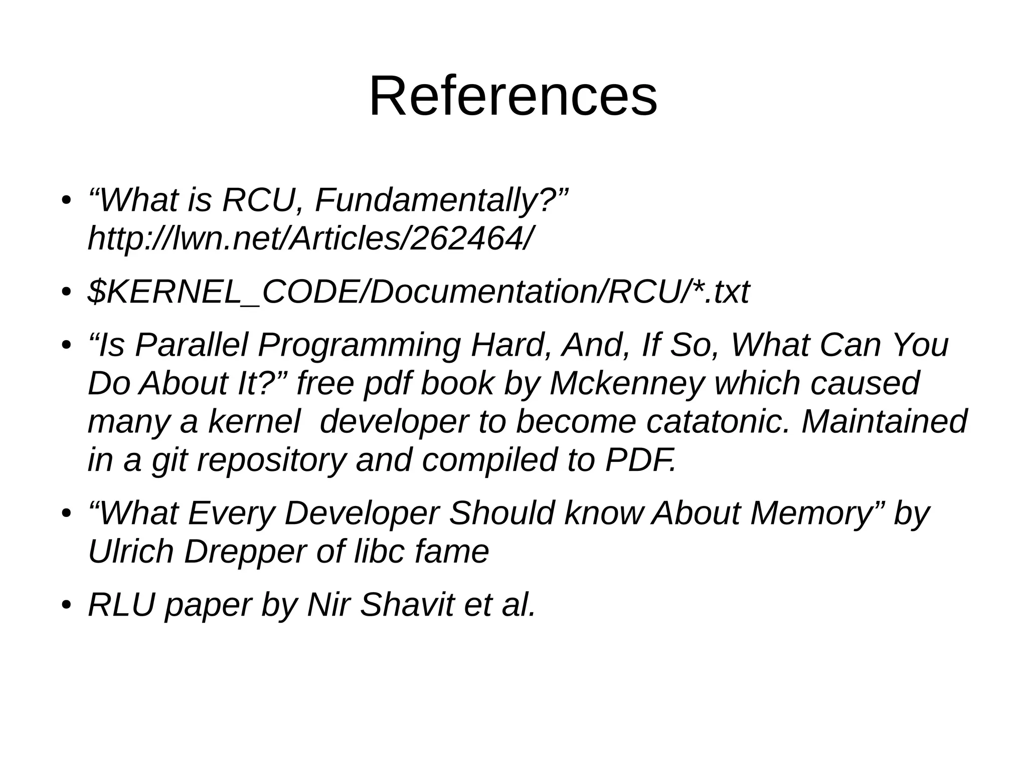 Introduction to RCU | PDF