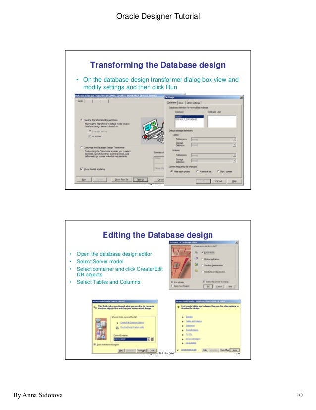 Oracle Intro To Designer Abridged
