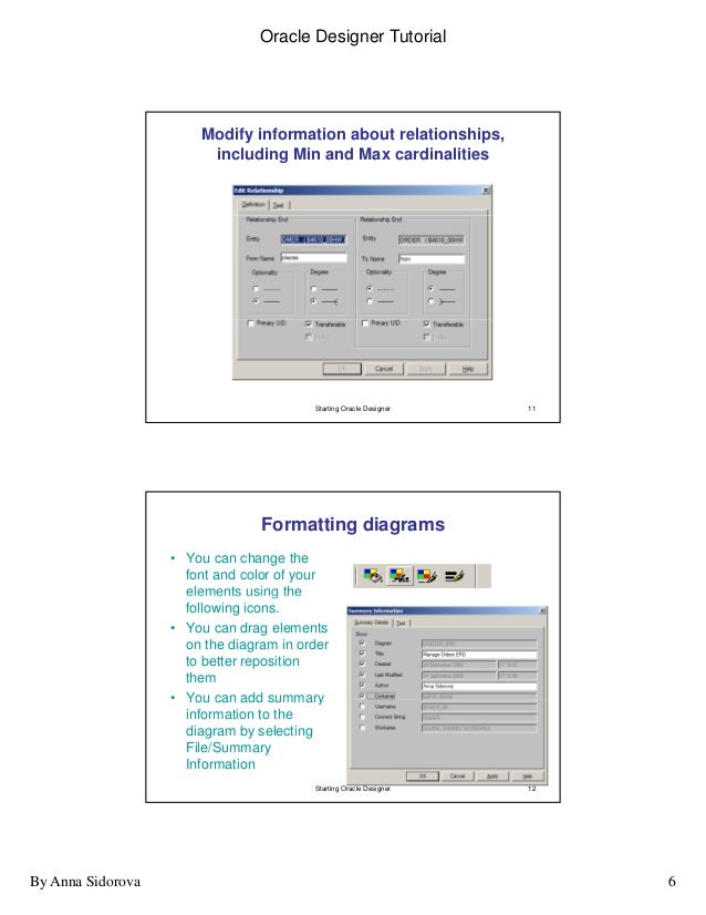 Oracle Intro To Designer Abridged