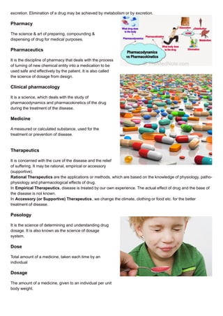Pharmacology Terms (RCVetS.com) | PDF