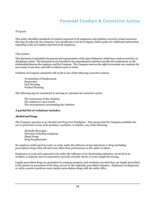 RCW Construction Employee Handbook | PDF | Holidays