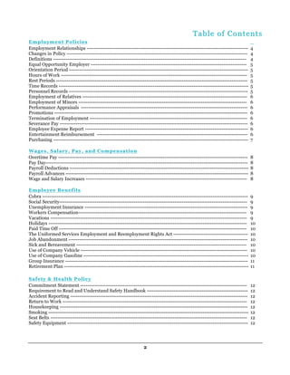 RCW Construction Employee Handbook | PDF