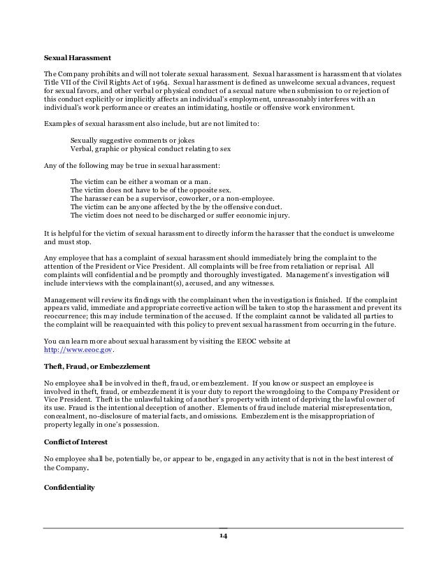 RCW Construction Employee Handbook