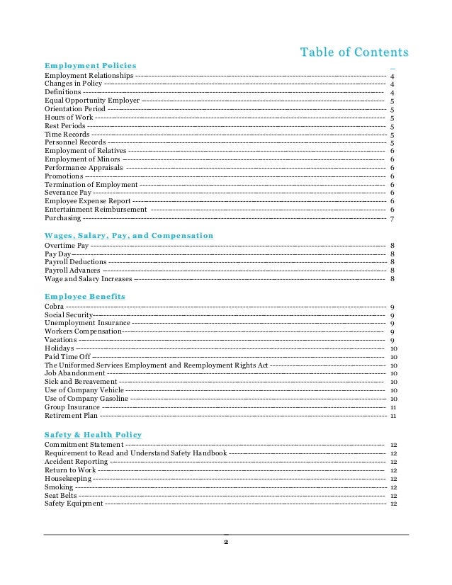 RCW Construction Employee Handbook