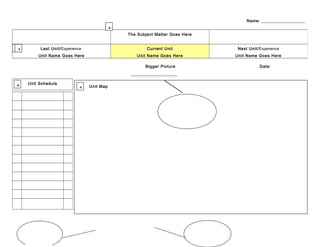 Unit Organizer Template | PPT
