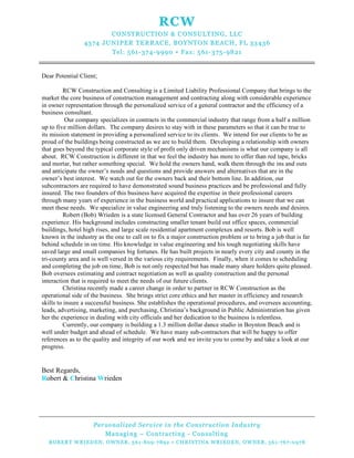 RCW Marketing Packet | PDF