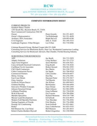 RCW Marketing Packet | PDF