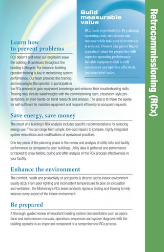 Retrocommissioning (RCx) Services to Optimize Building Performance | PDF