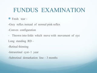 Retinal Detachment - Under Graduates stay happy !! | PPT