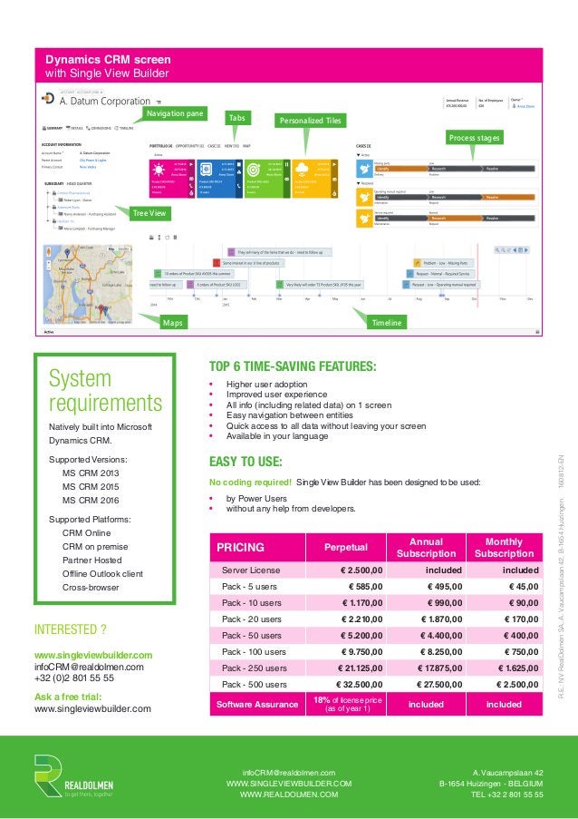 RealDolmen CRM Single View Builder | PDF