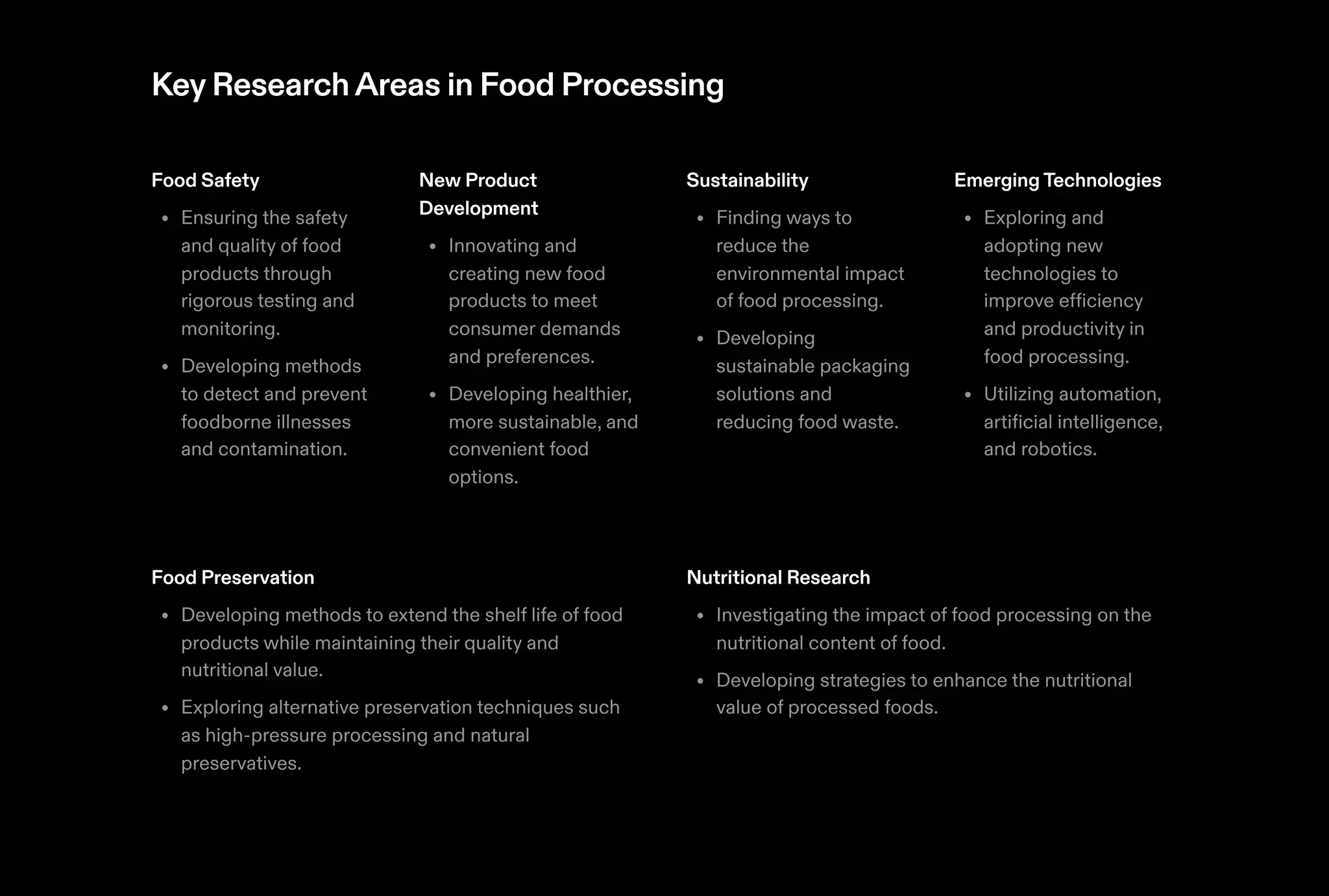 Research and development-in-Food-Processing | PDF