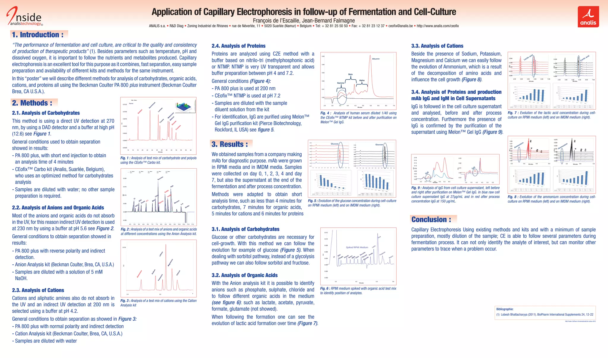 Application of Capillary Electrophoresis in Follow-up of Fermentation ...