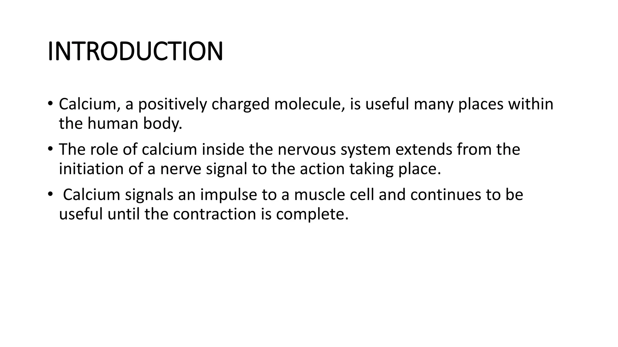 role of calcium in nerve impulses | PPTX