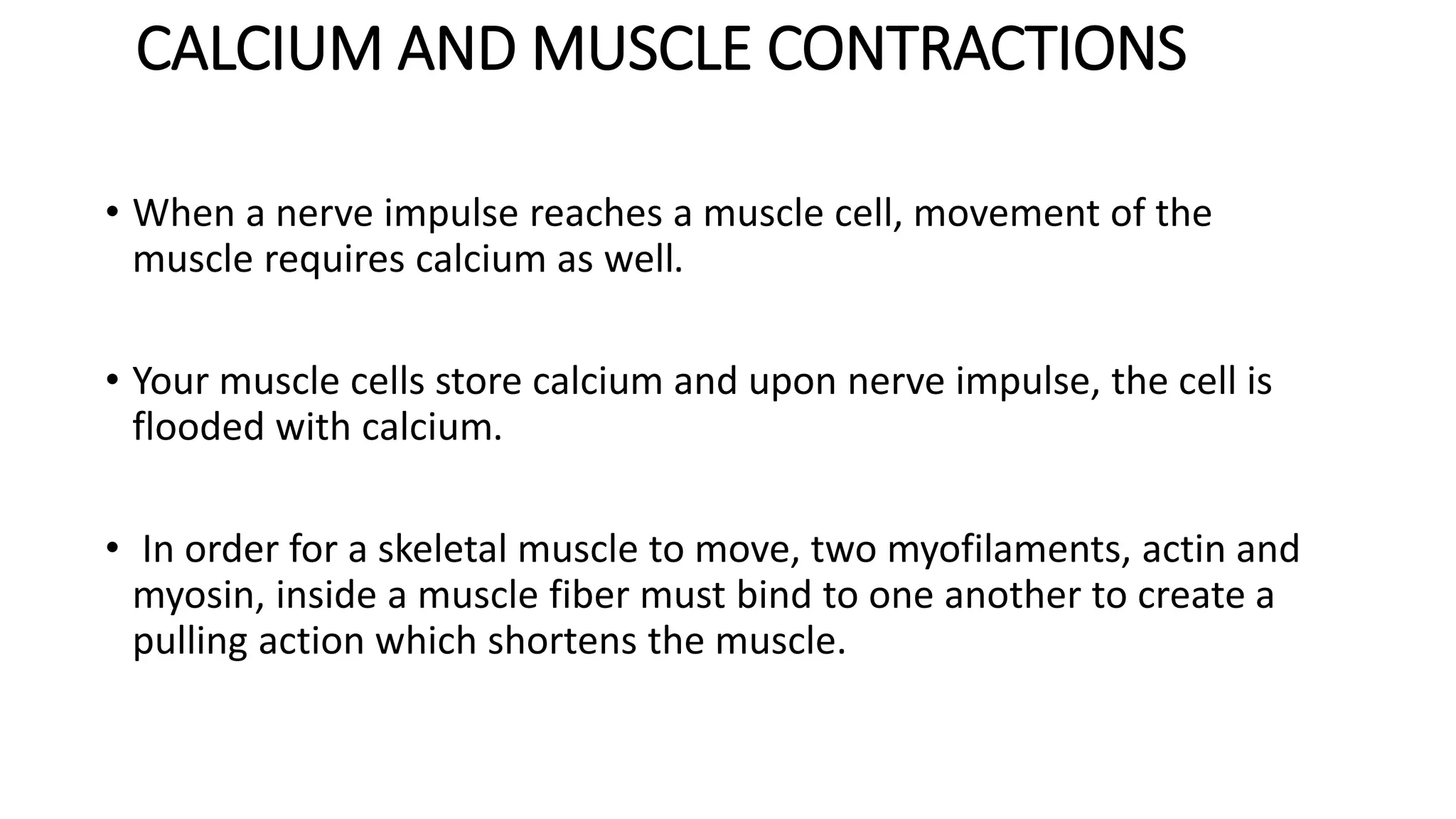 role of calcium in nerve impulses | PPTX