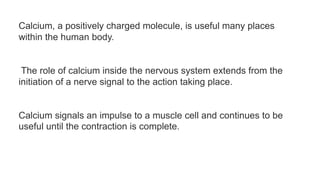 role of calcium in nerve impulses | PPTX