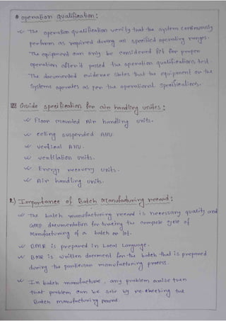 Qualification of AHU | PDF