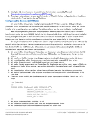 Consolidating database servers with Lenovo ThinkServer RD630 | PDF ...