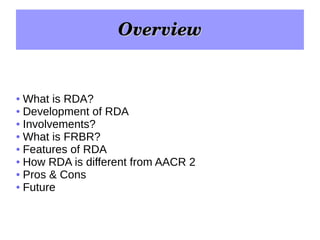 RDA | PDF