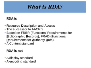 RDA | PDF