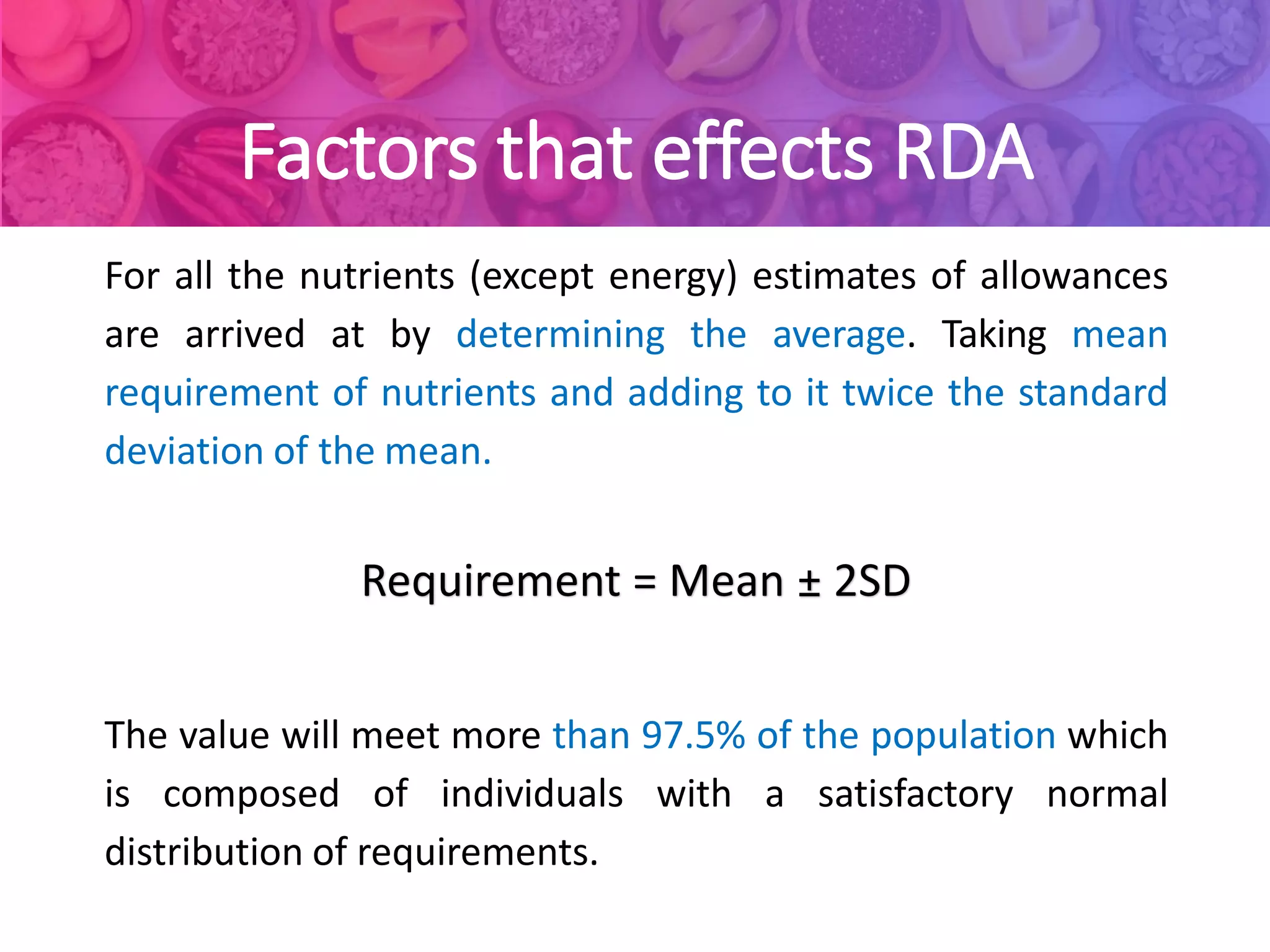 Recommended Dietary Allowances | PDF