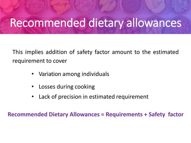 Recommended Dietary Allowances | PDF