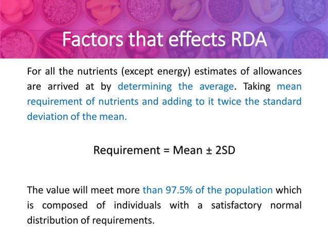 Recommended Dietary Allowances | PDF