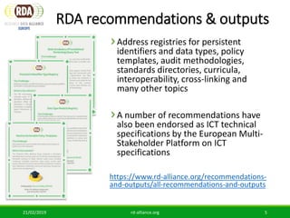RDA Europe Adoption grants | PPT