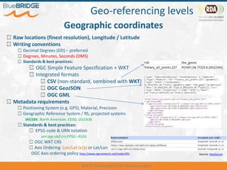 Geo-referencing concepts for fisheries data interoperability | PPTX
