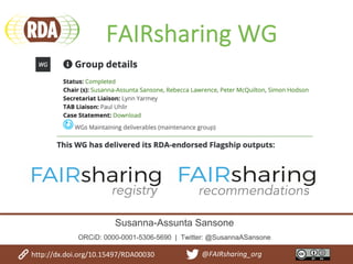 FAIRsharing and DataCite: Data Repository Selection- Criteria That Matter | PPT