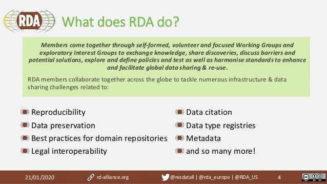 RDA in a Nutshell - January 2020