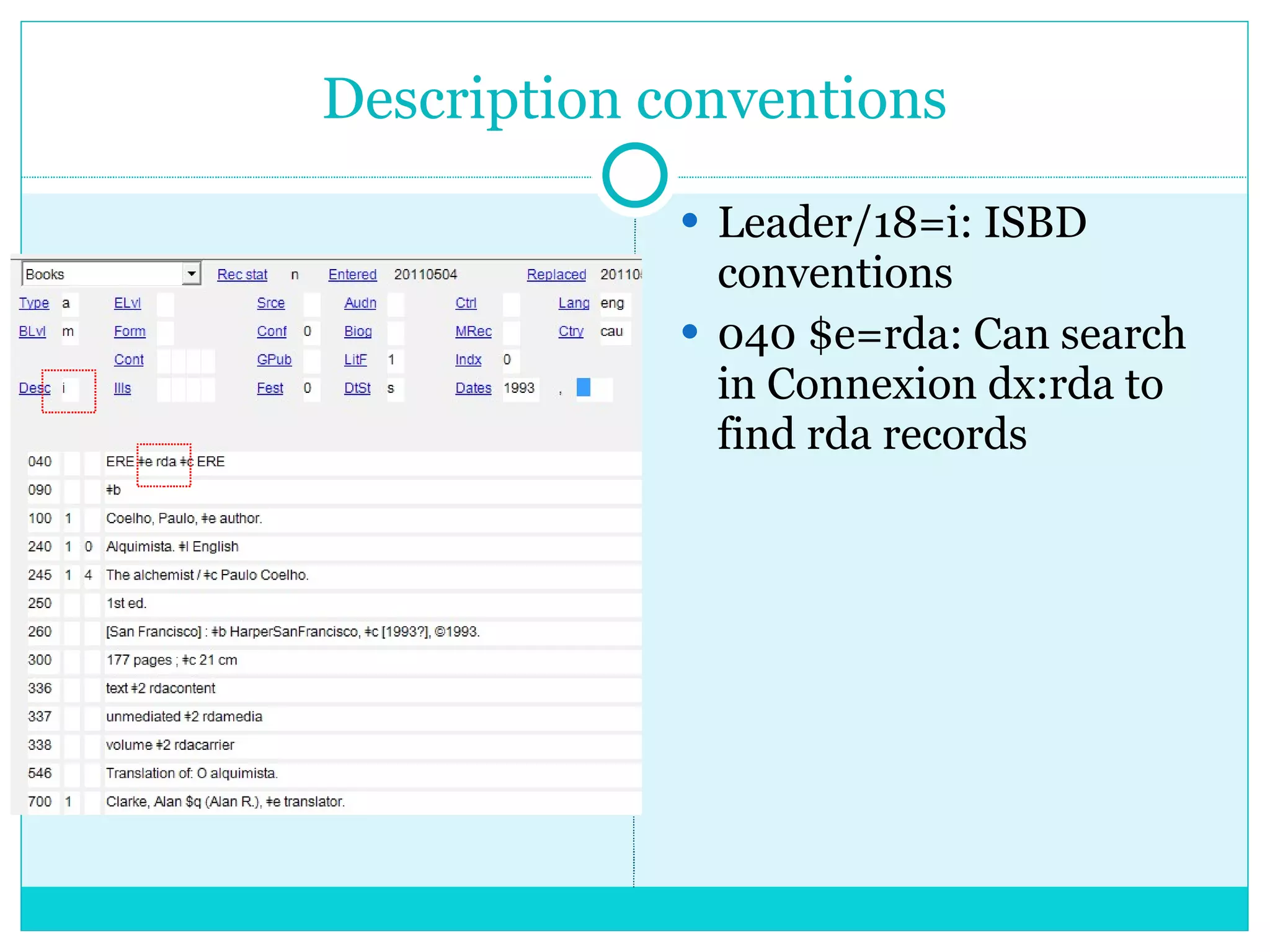 RDA (Resource Description & Access) | PPT
