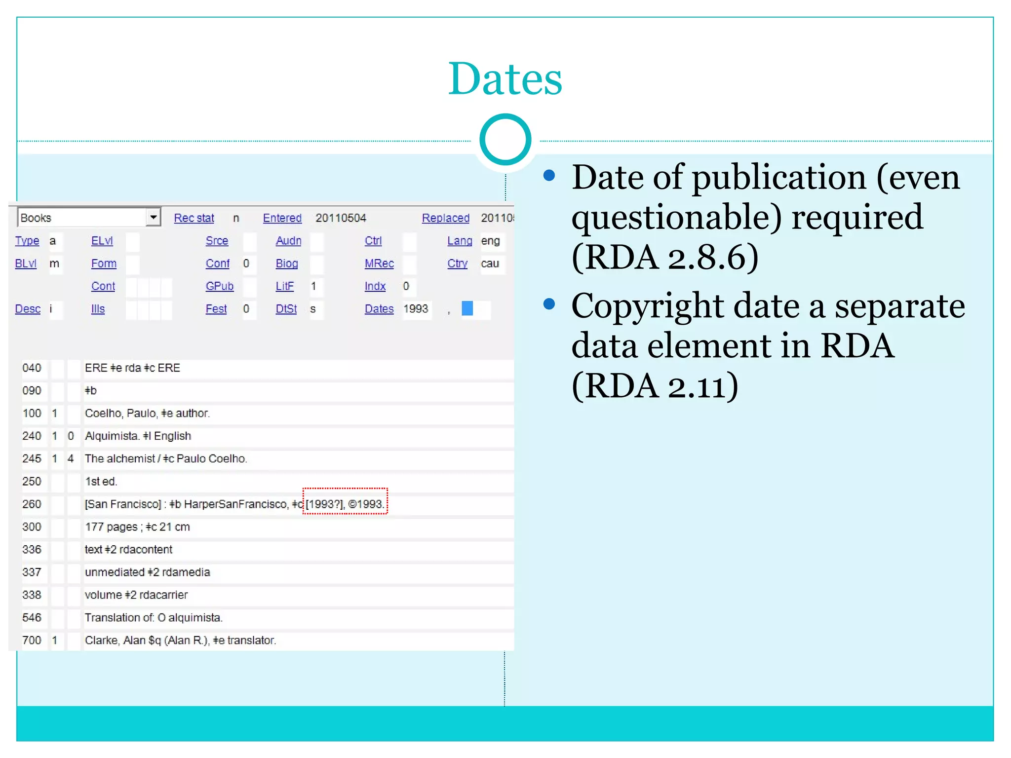 RDA (Resource Description & Access) | PPT