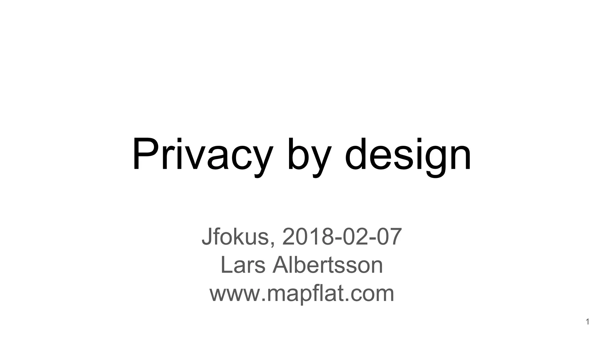 Privacy by design | PPTX