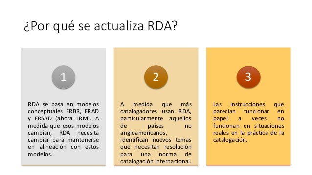 Rda actualización
