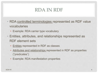 RDA: Alive and Well and Still Speaking MARC | PPT