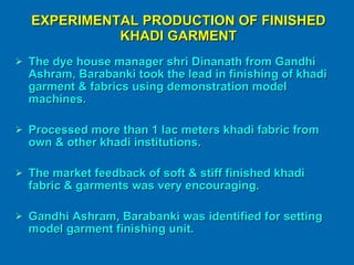 R & d activities in khadi sector – 15.11.03, iitd | PPT