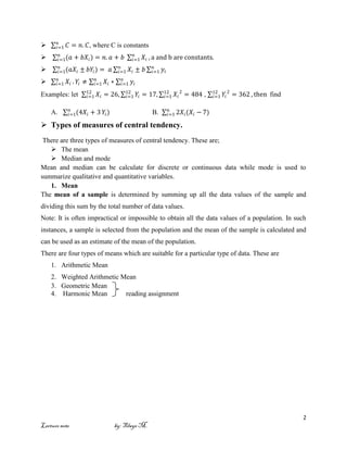 Basic statistics | PDF | Physics | Science