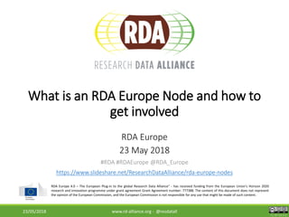 RDA Europe Nodes | PDF