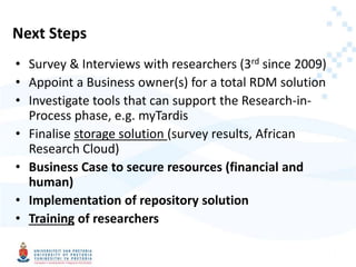 Criteria and evaluation of research data repository platforms @ the ...