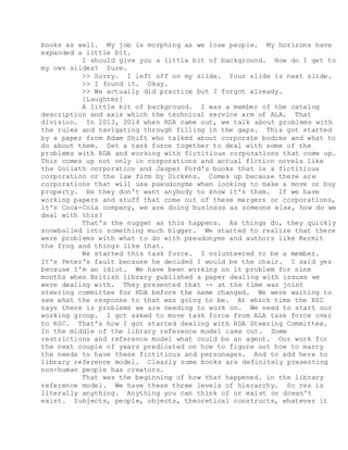 New Concepts: Fictitious and Non-human Personages Transcript (February ...